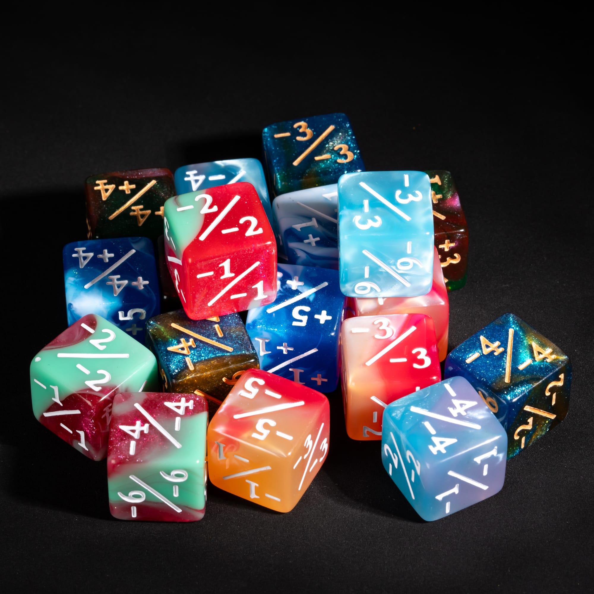 Counter-Dice Positive / Negative Multicolor