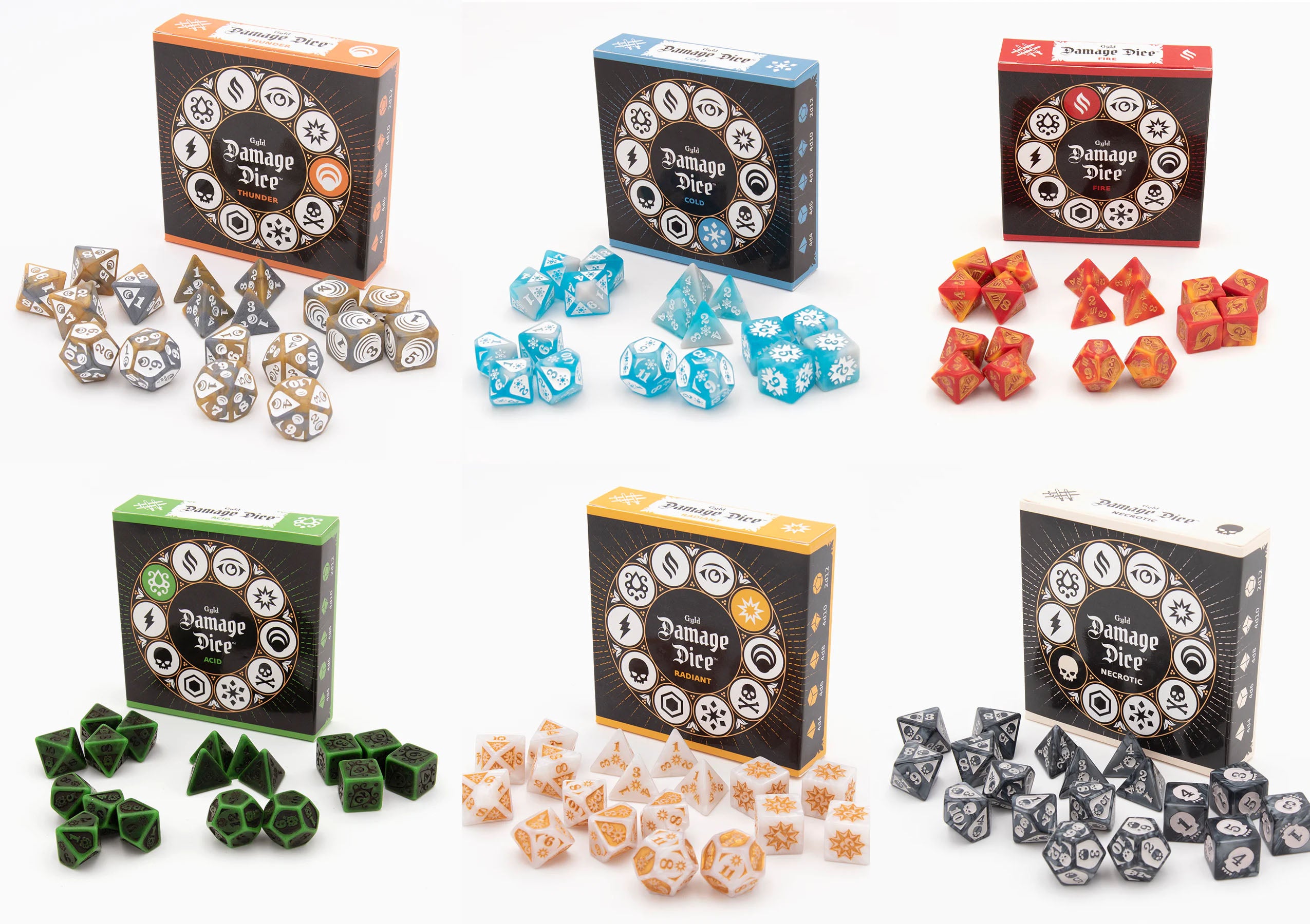 Damage Dice (18 Würfel + Beutel)