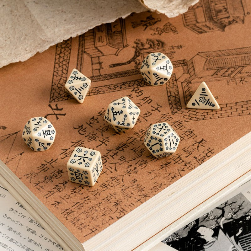Japanese Dice Set - Serie mit Kanji Ziffern